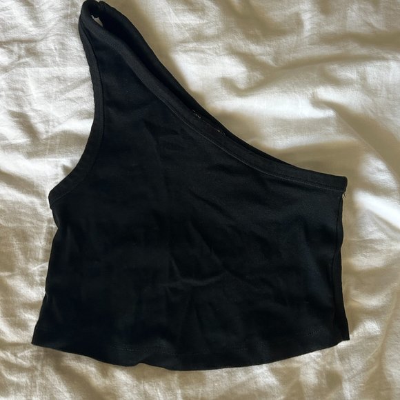 Zara | Tops | Zara One Shoulder Ribbed Cropped Top | Poshmark